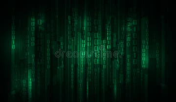 The Matrix Binary Code. Vector Illustration Stock Vector - Illustration ...