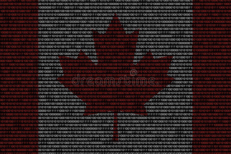 Matrix Binary Code of Zeros and Ones in Canada Flag Colors. Concept of ...