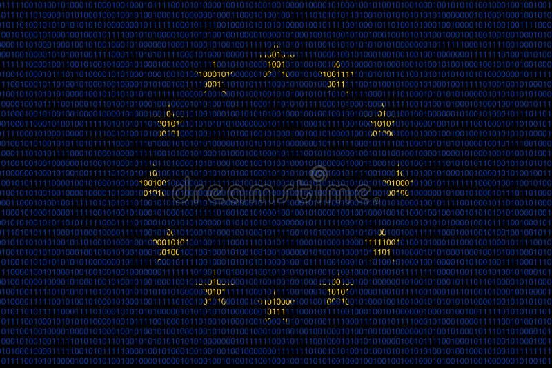 Matrix Binary Code of Zeros and Ones in European Union Flag Colors ...