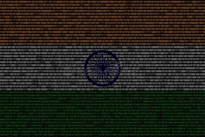 Matrix Binary Code Of Zeros And Ones In India Flag Colors Concept Of