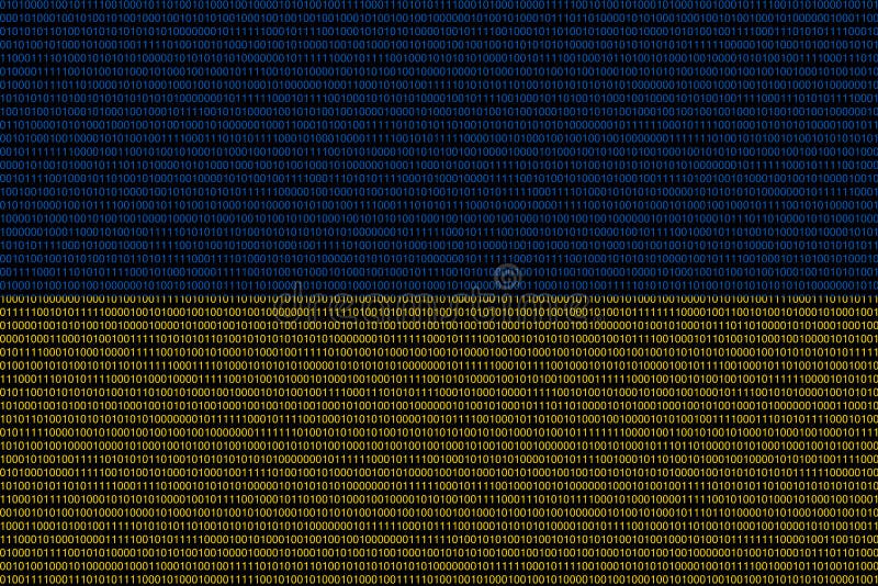 Matrix Binary Code of Zeros and Ones in UkrainÐµ Flag Colors. Concept ...