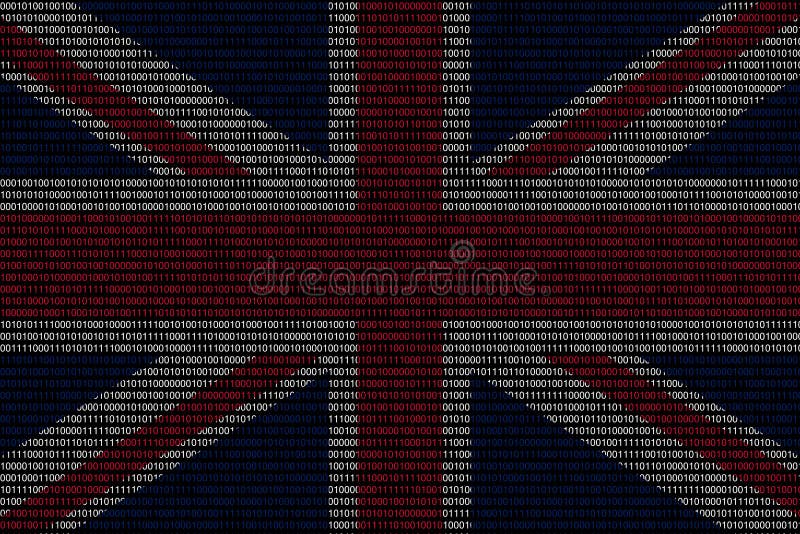 Matrix Binary Code of Zeros and Ones in United Kingdom Flag Colors ...