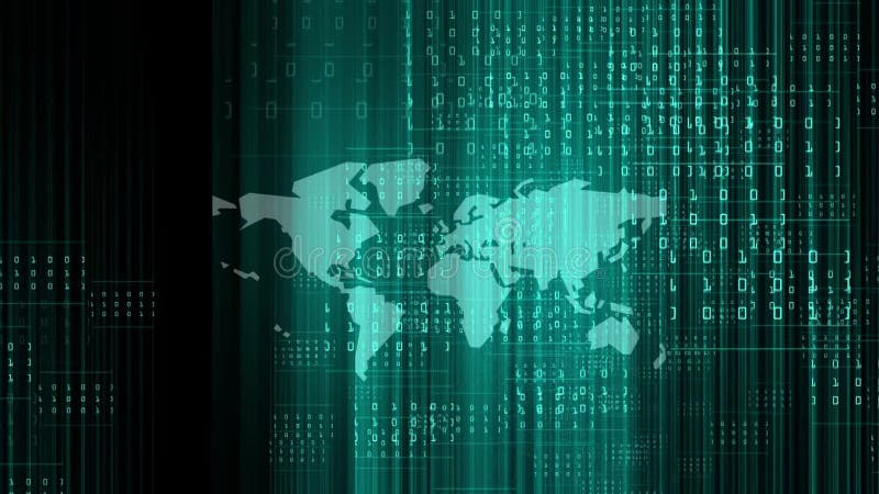 Matrix Binary Data Flowing in Cyberspace Animation Stock Footage ...