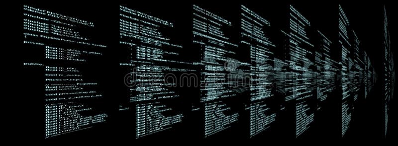 Matrix on black background stock illustration. Illustration of abstract ...