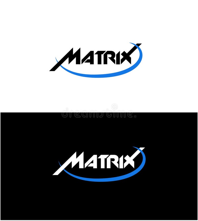 Matrix Brand Logo. Matrix Typography Vector Logo Stock Vector ...