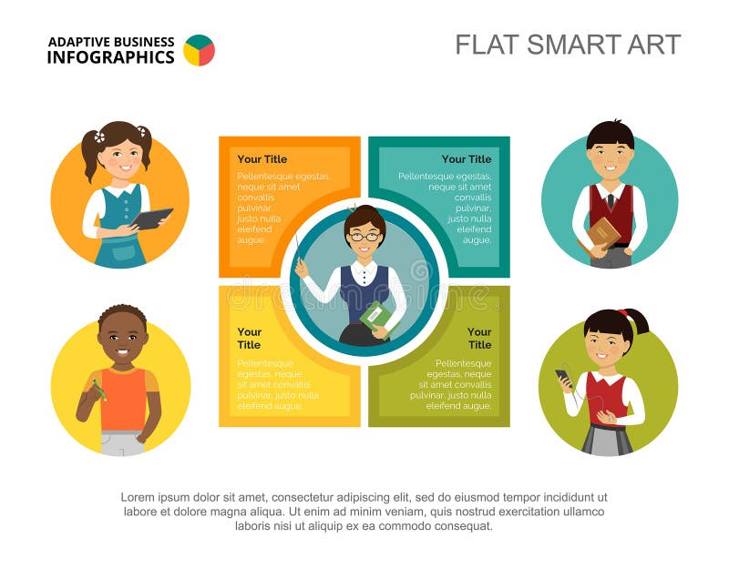 Bar Chart with Four Elements Template Stock Vector - Illustration of ...