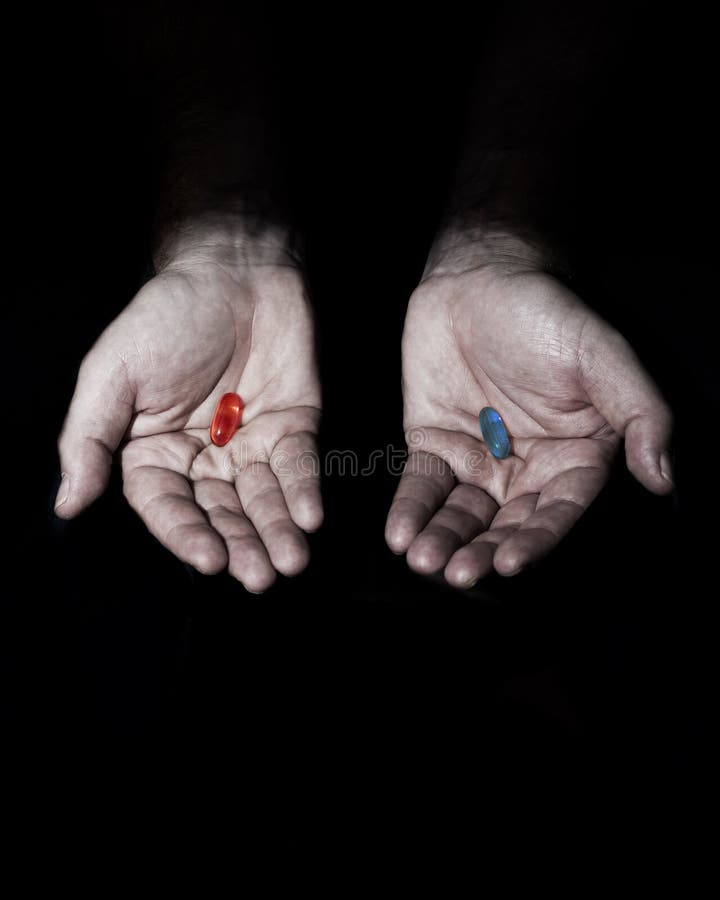 Red Pill Blue Pill Concept. the Right Choice the Concept of the Movie ...