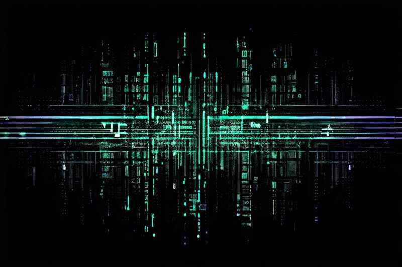 Matrix Code with Ascii Combineda Matrix Code Image with an Ascii Stock ...