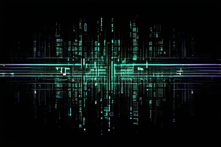 Matrix Code with Ascii Combineda Matrix Code Image with an Ascii Stock ...