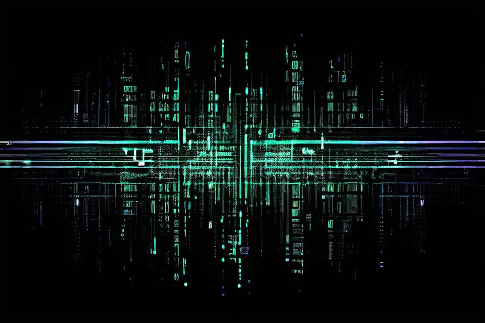 Matrix Code with Ascii Combineda Matrix Code Image with an Ascii Stock ...