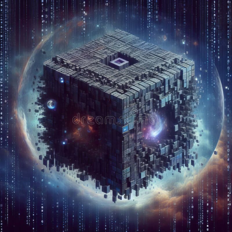 96 Matrix Code ASCII Digital Collage AS Stock Illustration ...