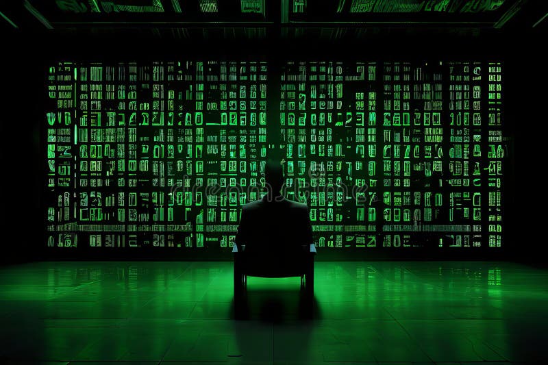 Matrix Code Ascii the Summits Venue Encoded in Green Matrix Cod Stock ...