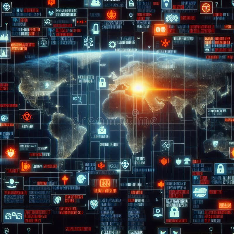 Matrix Code Cybersecurity Threats a Real Time Matrix Display of Stock ...