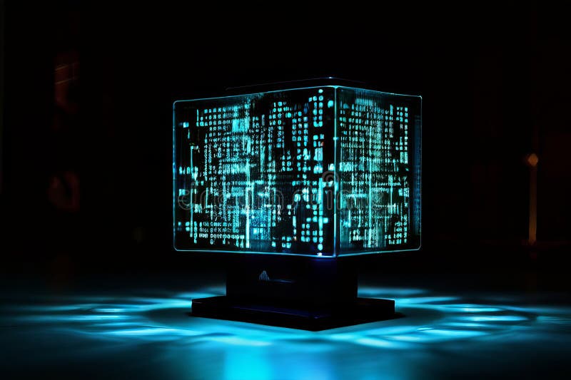 Matrix Code Effect a Lamp with a Matrix Code Effect Creating a S Stock ...