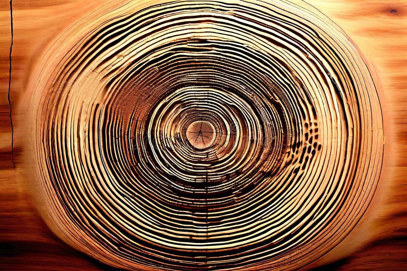 Matrix Code Forming Tree Rings on Wood Texture a Monochrome Text Stock ...