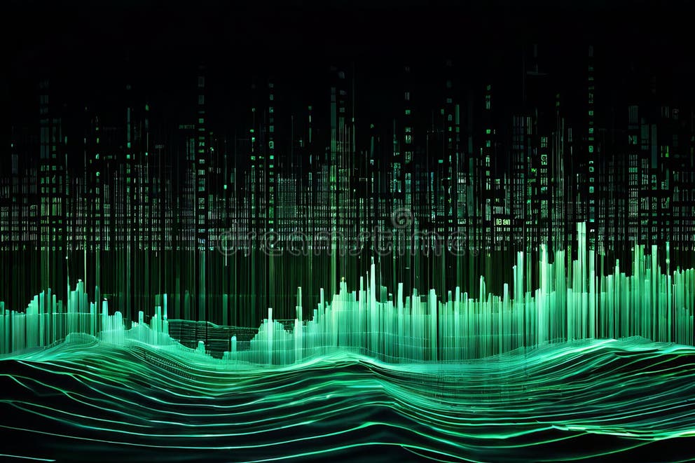 Matrix Code Ocean Waves and Ocean Currents Depicted Using Fallin Stock ...