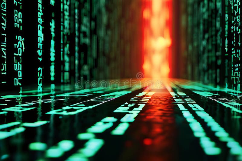 Matrix Code Overlay Overlay Falling Matrix Code Over the Pour Cr Stock ...