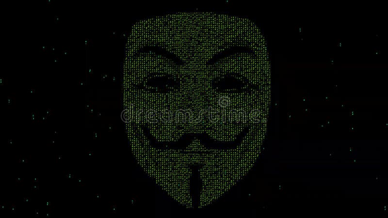 Matrix Code in the Shape of Hacker Stock Video - Video of danger ...