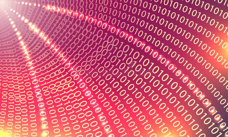 Matrix Coding Background with Binary Digits 0 and 1. Stock Illustration ...