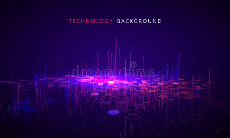 Matrix of Countless Blocks, Big Data, Quantum Computer Concept,cloud ...