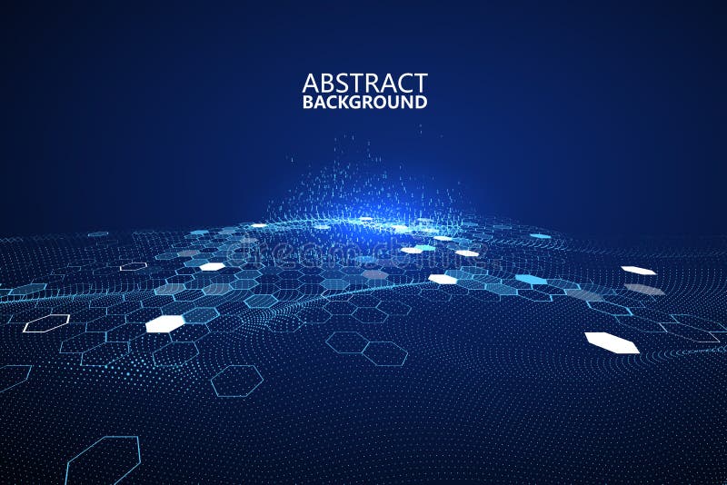 Matrix of Countless Blocks, Big Data, Quantum Computer Concept,cloud ...