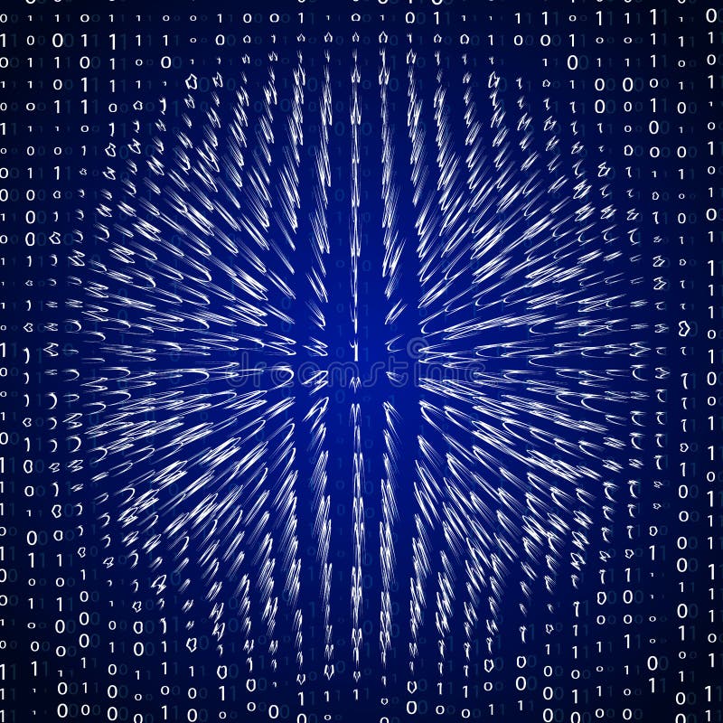 Matrix Blue Background. Vector Stock Illustration for Banner, Card ...