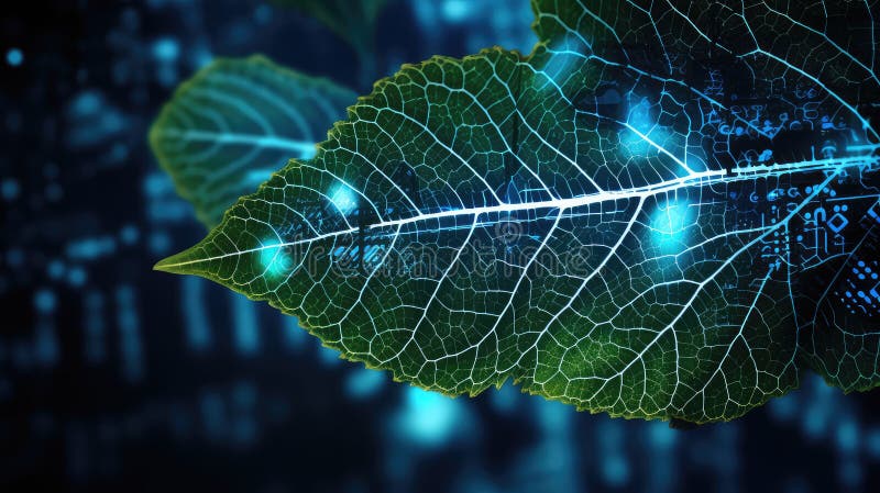 Matrix data leaf stock illustration. Illustration of emphasis - 375012951