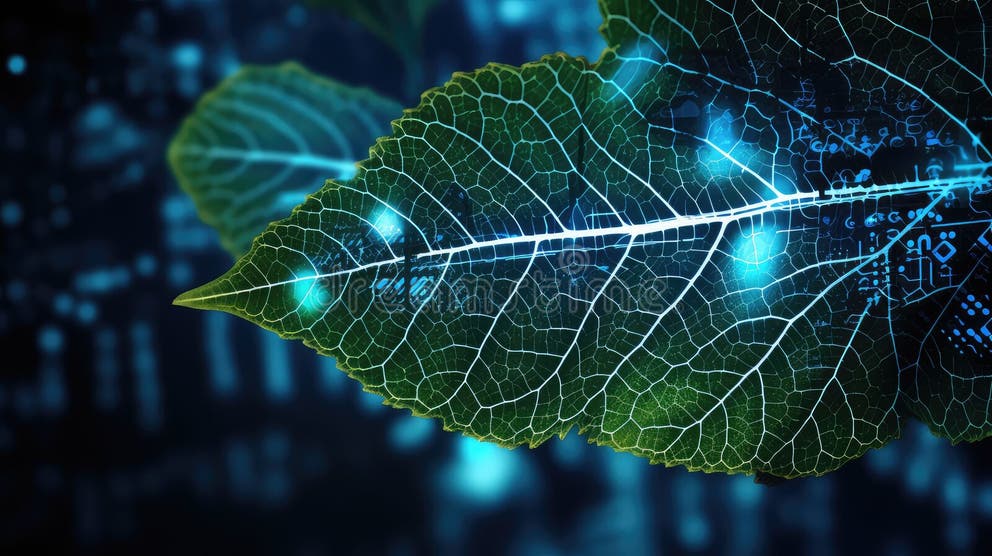 Matrix data leaf stock illustration. Illustration of emphasis - 375012951