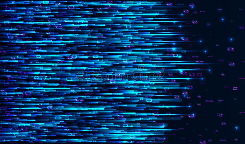 Matrix Data Stream. Gold Science Wallpaper Stock Vector - Illustration ...