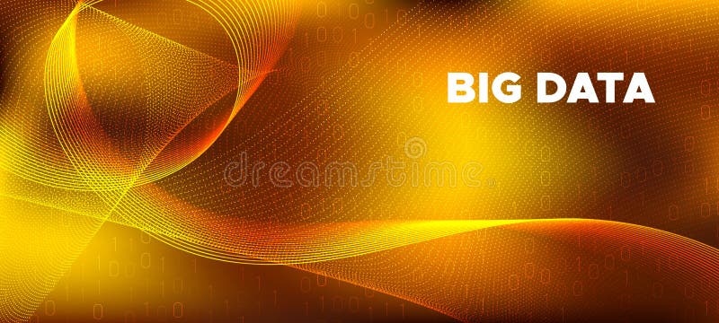 Matrix Data Stream. Gold Vector Science Flyer Stock Vector ...