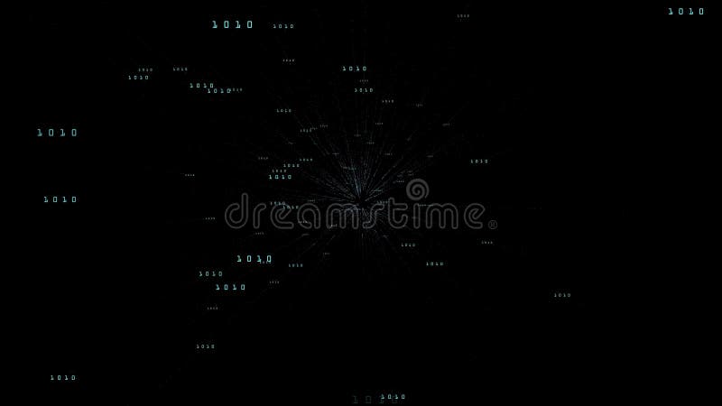 Matrix of Data Travels at Speed in Cyberspace Stock Illustration ...
