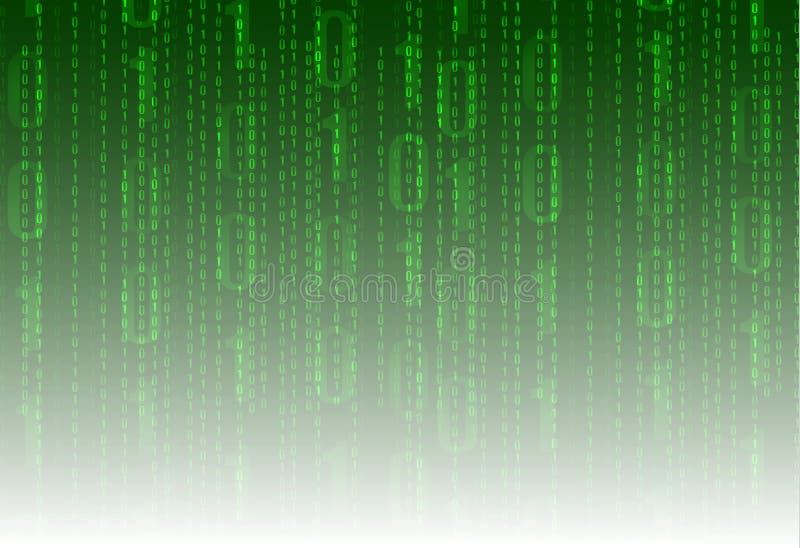 Matrix Data VECTOR Technology Background, Green Program Code Backdrop ...