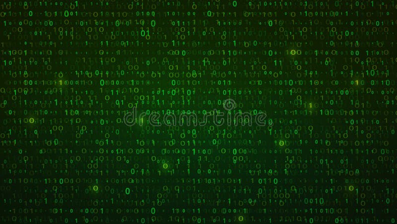 Green Digital BG. Coding or Hacking Concept. Stock Vector - Illustration of concept, binary ...