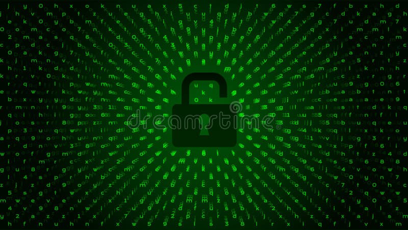 Matrix Digital Binary Code Background. Hacking Concept Stock Vector - Illustration of green ...