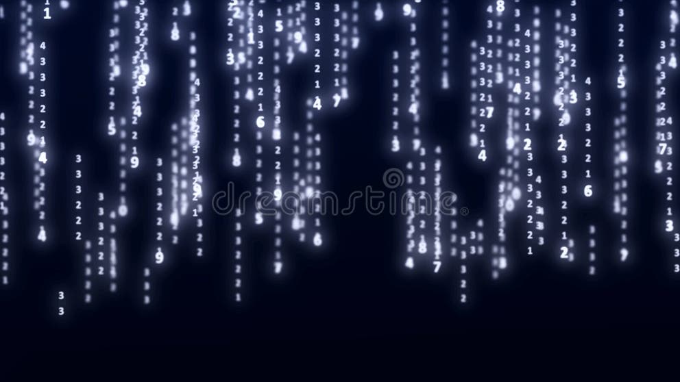 Matrix Digital Binary Code Moving Down. High-tech Digital Binary Code in Matrix Style Stock ...