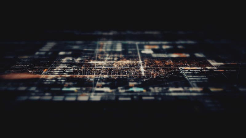 Matrix Display Information Network Simulation Stock Illustration ...