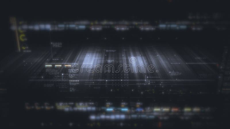 Matrix Display Information Network Simulation Stock Illustration ...