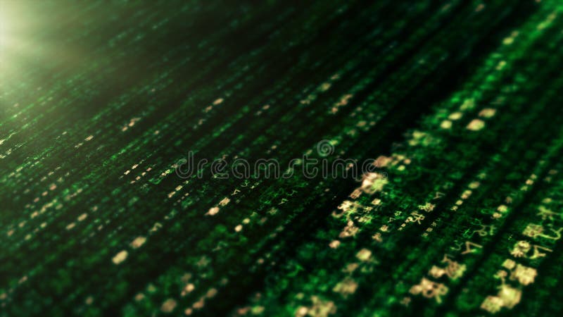 Matrix Display Information Network Simulation Stock Illustration ...