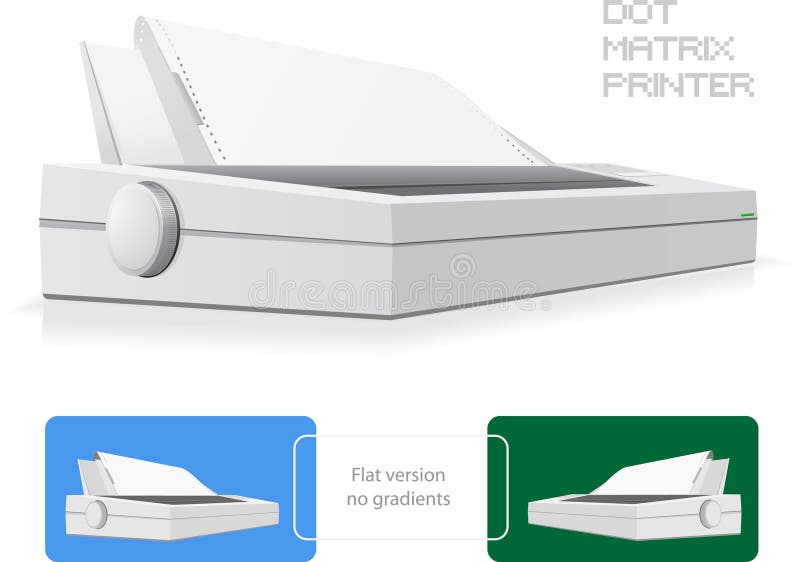 Set of Dot Matrix Printer Paper Stock Vector - Illustration of sheets ...