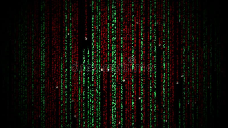 Matrix Dropping Code. Digital Binary Data, Streaming Code Zoom ...