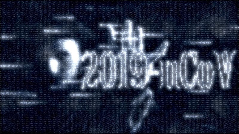 Matrix Effect. Human Hand, 2019-nCoV Inscription Appears on Black Cyber ...