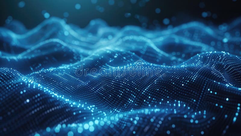 A Matrix Emitting Electric Blue Lights in a Symmetrical Pattern Stock ...