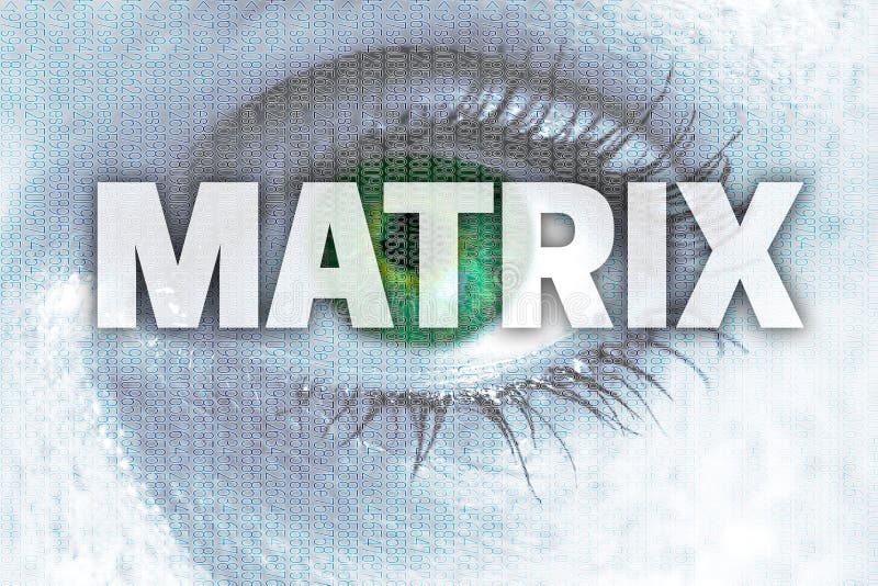 Matrix Eye Looks at Viewer Concept Stock Photo - Image of table, look ...
