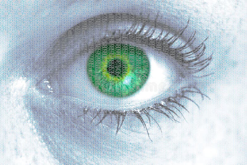 Matrix Eye Looks at Viewer Concept Stock Photo - Image of look, matrix ...