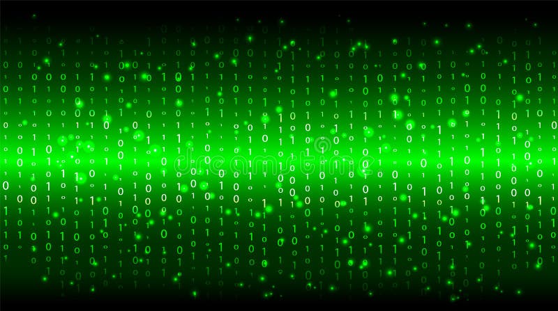 Matrix Green Background. Vector Stock Illustration for Banner, Card ...