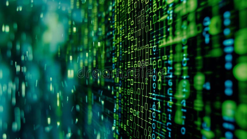Matrix of Green Binary Code Stock Illustration - Illustration of representation, network: 311939166