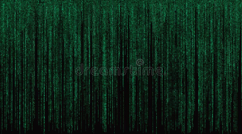 Matrix with Green Symbols Background Stock Illustration - Illustration ...