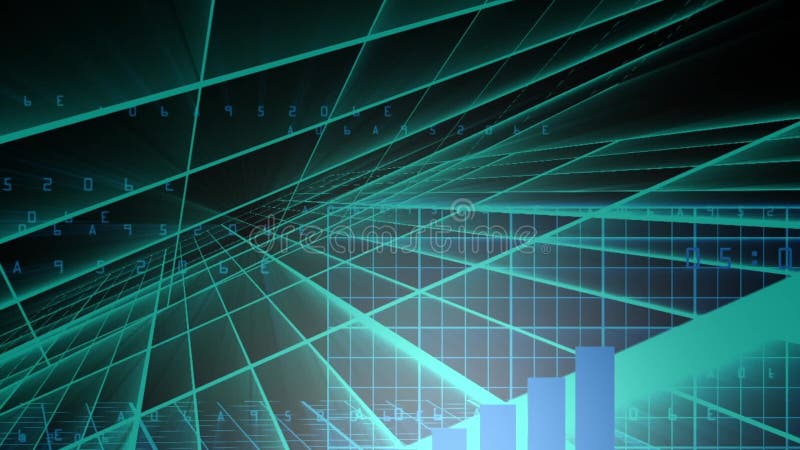 Matrix Grid Style Animation with Flowing Data Stock Footage - Video of ...