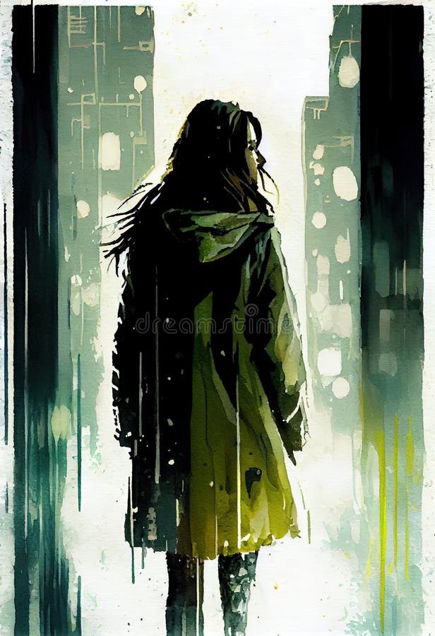 Matrix Hieroglyphs Backdrop. Ai Render Stock Illustration ...