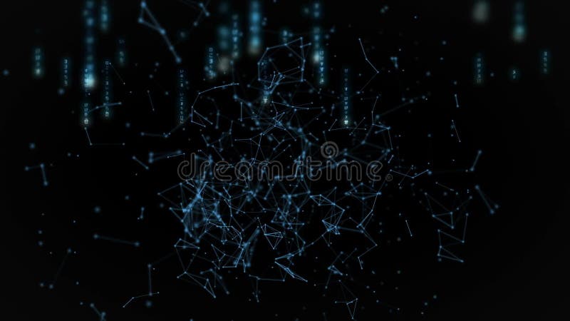 Matrix Loop with Polygonal Connecting Dots and Lines Stock Footage ...